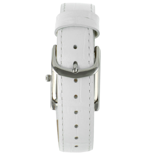 Women Tank Shape Watch With Genuine White Leather Strap - Peugeot Watches