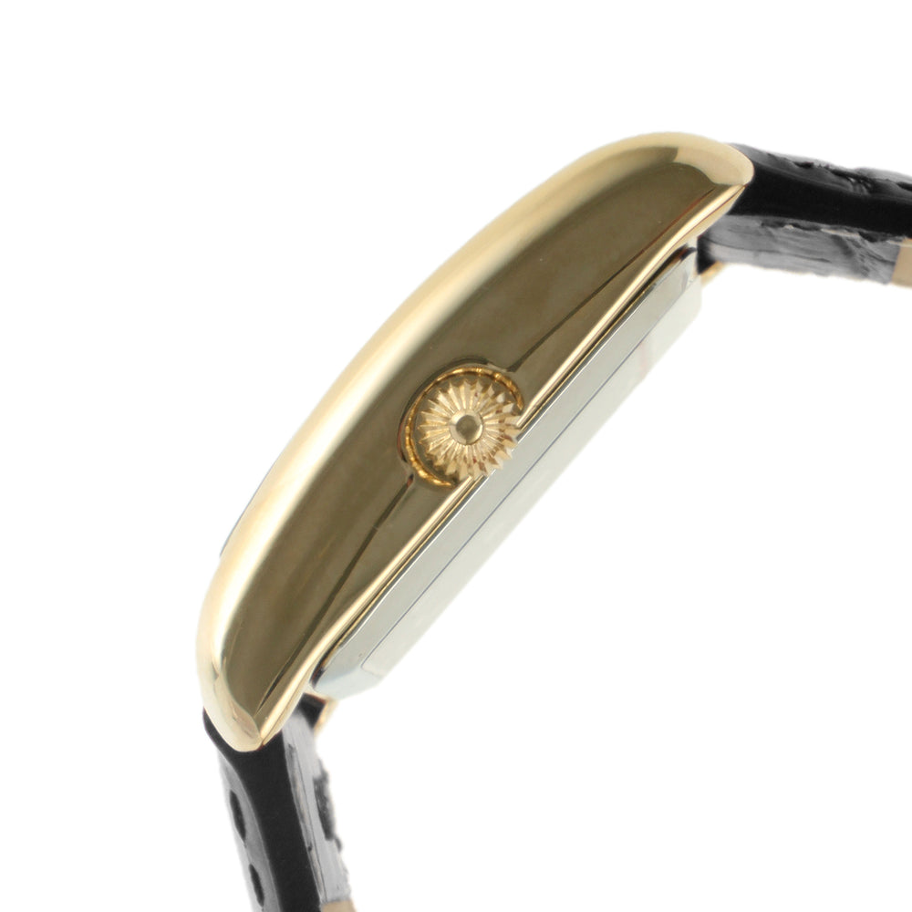 Women Tank Shape Watch With Genuine Leather Strap