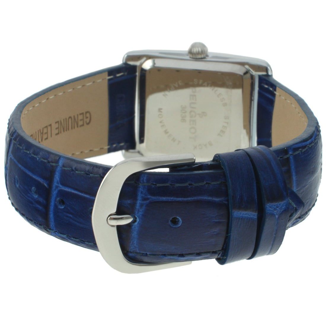 Women Tank Shape Watch With Genuine Leather Strap